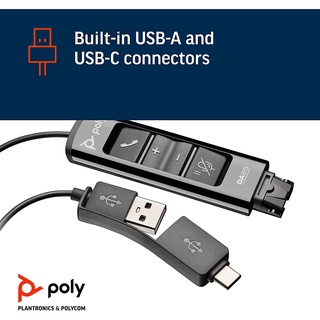 Poly Da85 USB-A/USB-C Quick Disconnect Qd Digital Adapter Plantronics ...