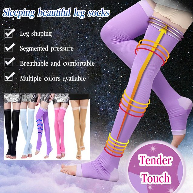 Open Toe Shaping Pressure Tights Beautiful Legs Shaping Leg Slimming ...