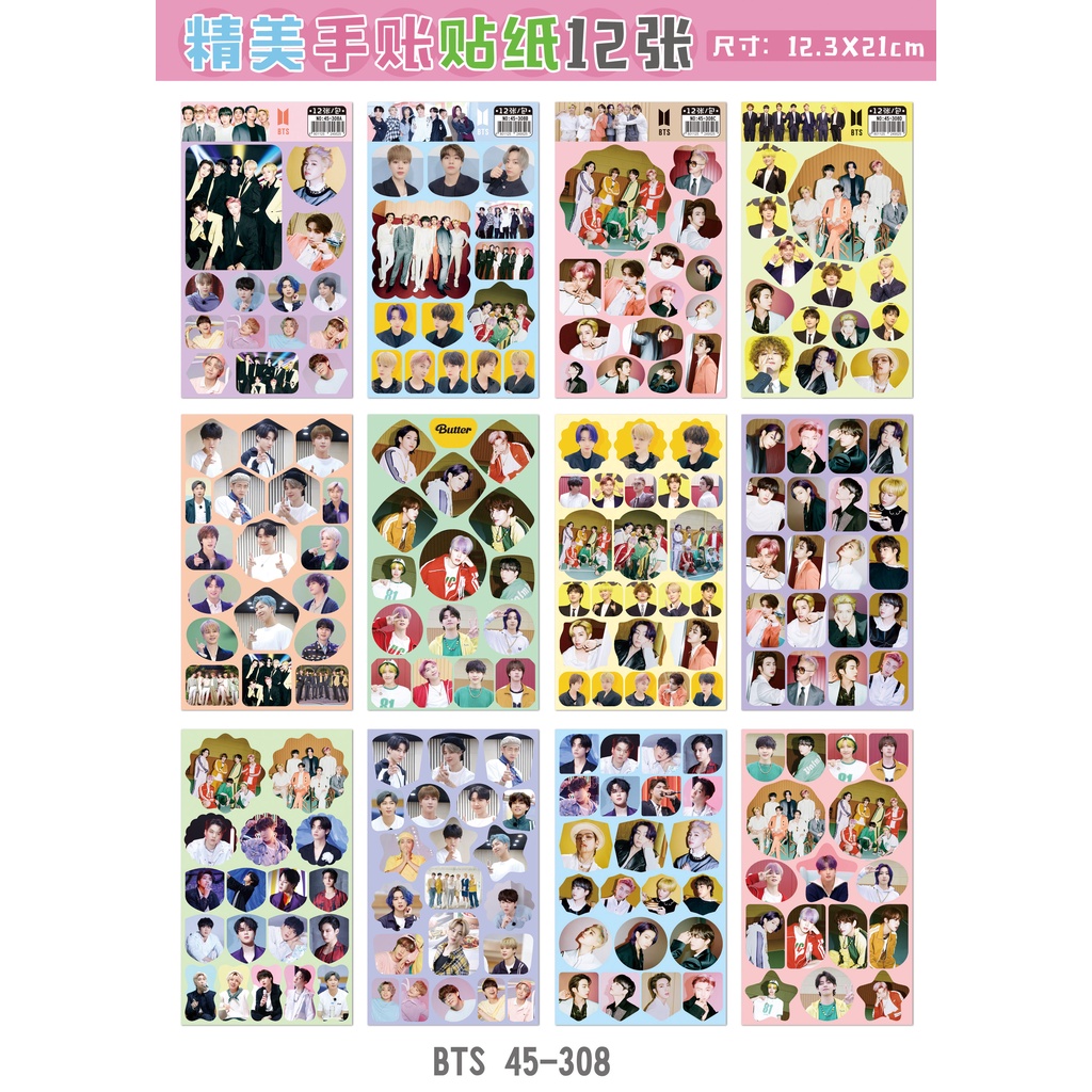 Bts Black Pink BT21 Kpop Sticker 12Pcs\set | Shopee Philippines