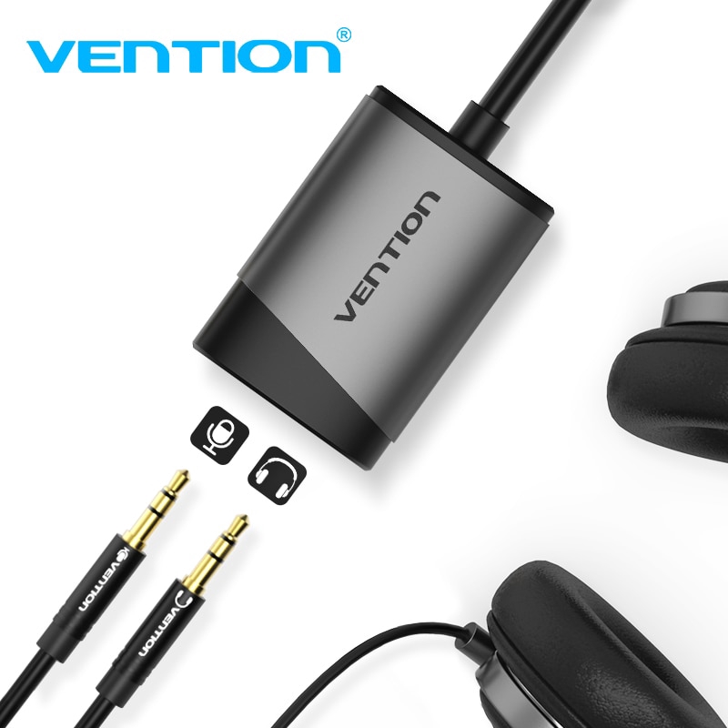 Vention USB External Sound Card 3.5mm USB Adapter USB to Microphone ...