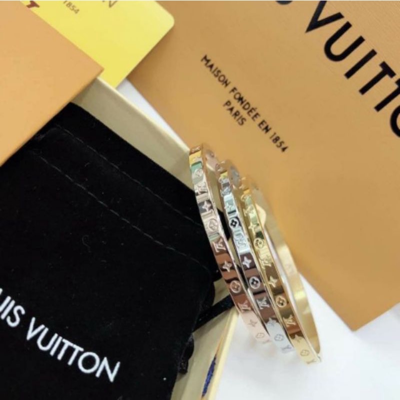 Stainless Steel Luxury Bangle (LV) | Shopee Philippines