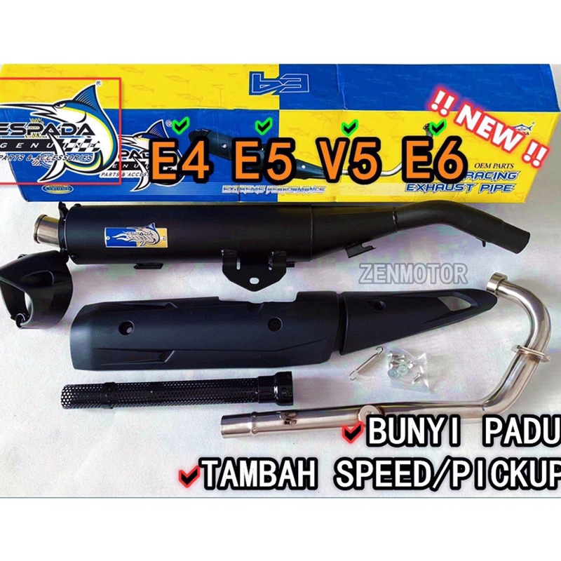 LC135 Y15ZR RS150 Y16ZR EX5 EXHAUST ESPADA EKZOS LC Y15 Y16 RS SRL115 FI E4 E5 E6 EXZOS EZOS ...