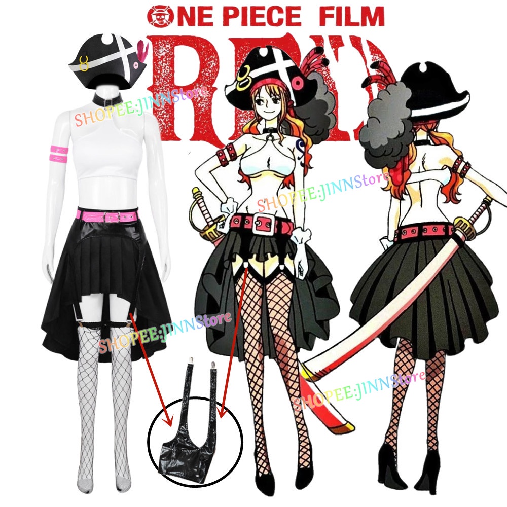 JINN Animation ONE PIECE FILM RED Cosplay Costumes Straw Hat Team NAMI ...