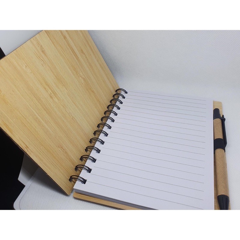 Bamboo Design Notebook Notepad with Pen | Shopee Philippines