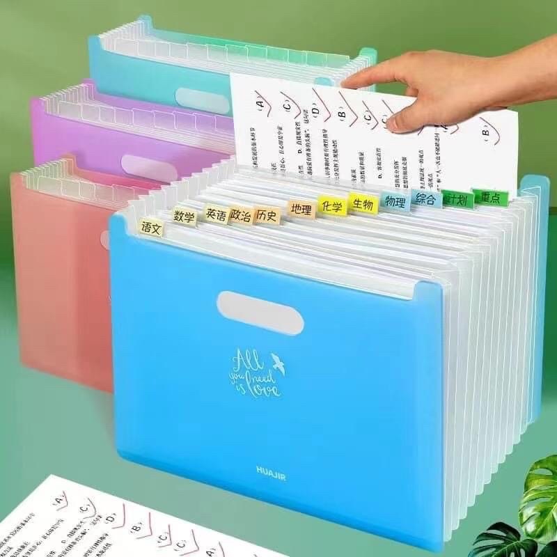 A4 Size 13 Pockets Accordion Style Expanding Envelope Document File ...