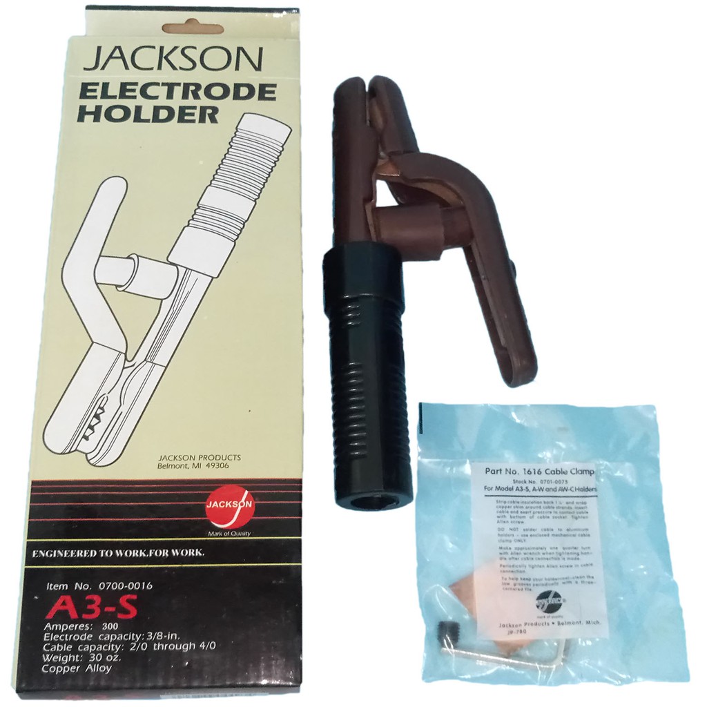 JACKSON ELECTRODE HOLDER ( 300 AMP OR 500 AMP ) IRON LIPS MAGNETIC YONG ...