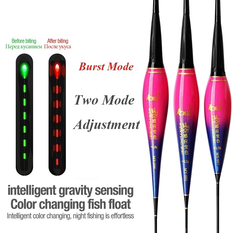 【Quality】Nano Electronics fishing float Discoloration of bite hook ...