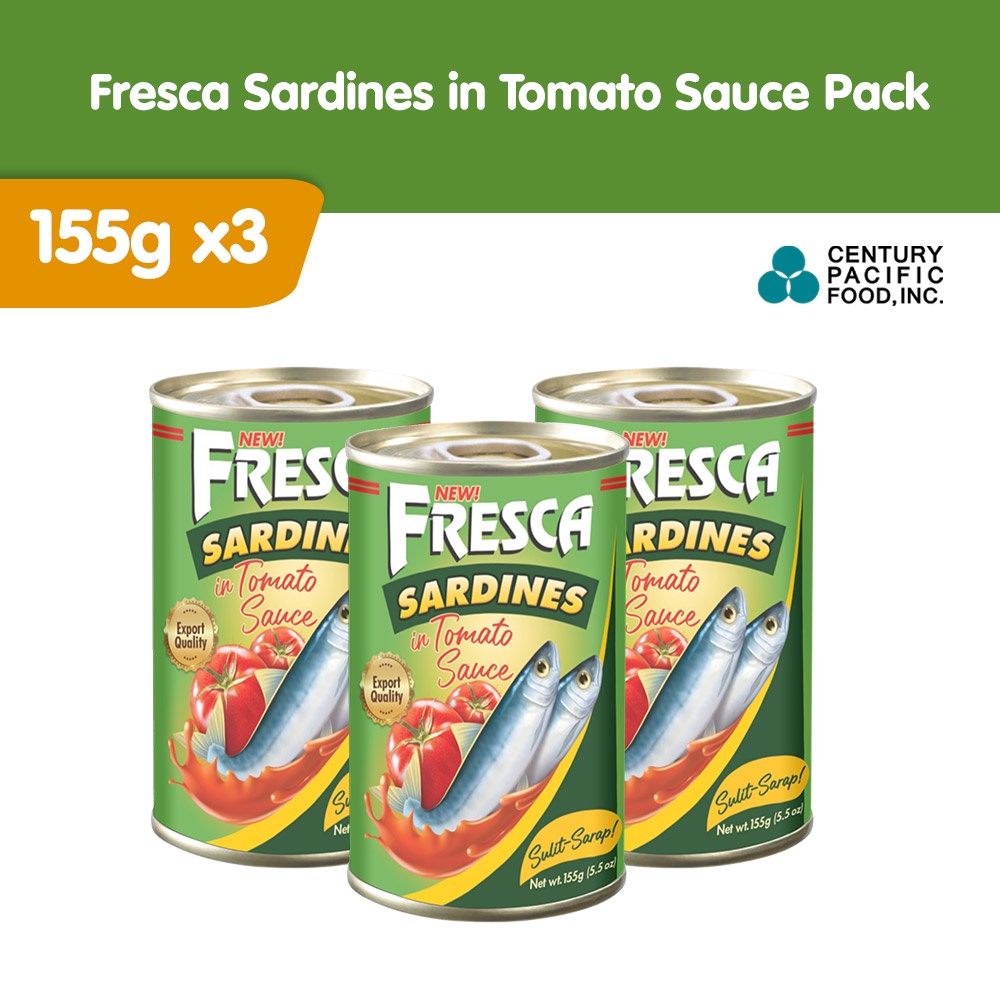 Fresca Sardines in Tomato Sauce 155g x3 | Shopee Philippines