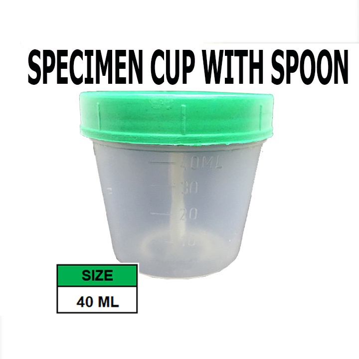 SPECIMEN CUP WITH SPOON | Shopee Philippines