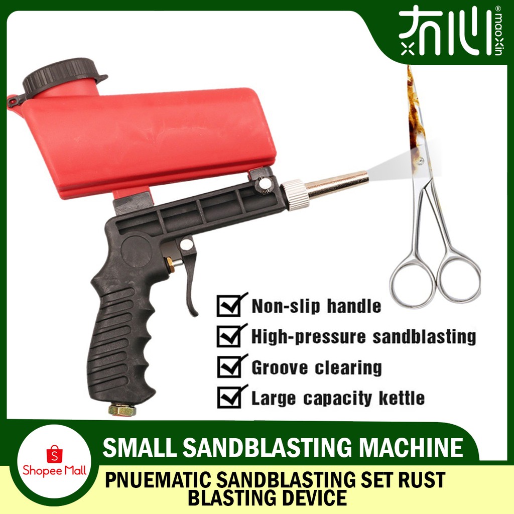 Gravity Sandblasting Gun Pneumatic Sandblasting Set Rust Blasting ...