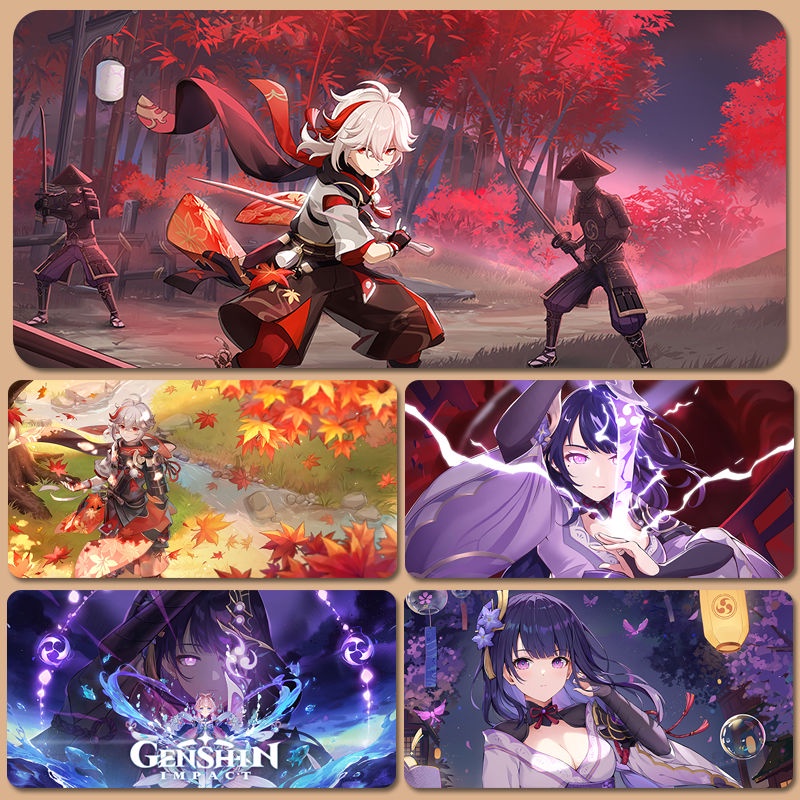 Kazuha Mouse Pad Tartaglia Childe Genshin Impact Gaming Raiden Shogun ...