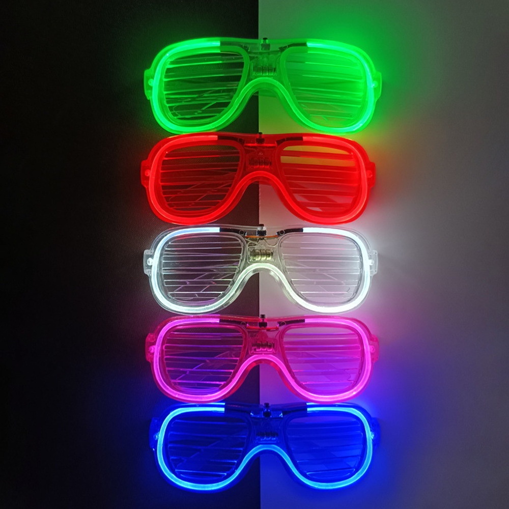 LED Luminous Glasses Halloween Glowing Neon Party Bril Flashing Light ...