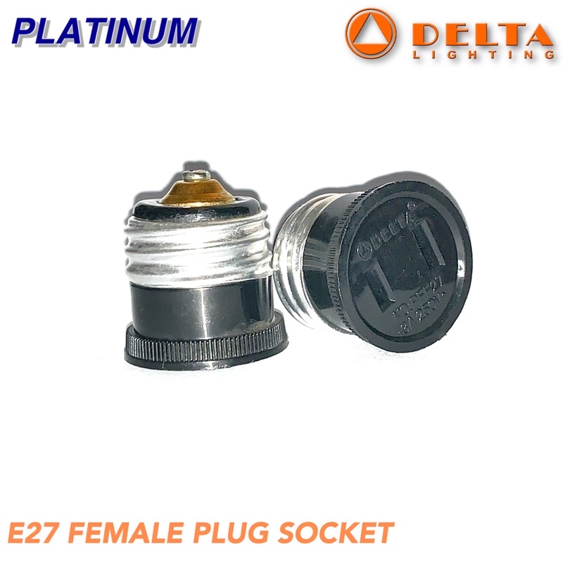FEMALE PLUG for E27 Bulb Receptacle | Female Socket | DELTA Lighting 3A ...