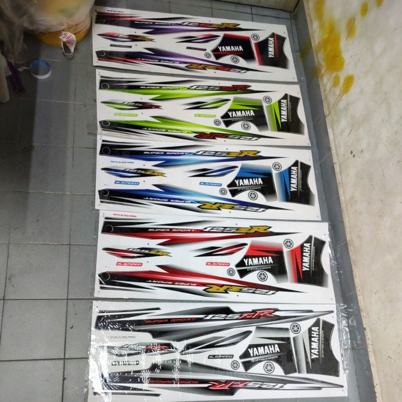 Stiker sticker body stripe cover set (10) yamaha y125z y125zr 125z 125zr | Shopee Philippines