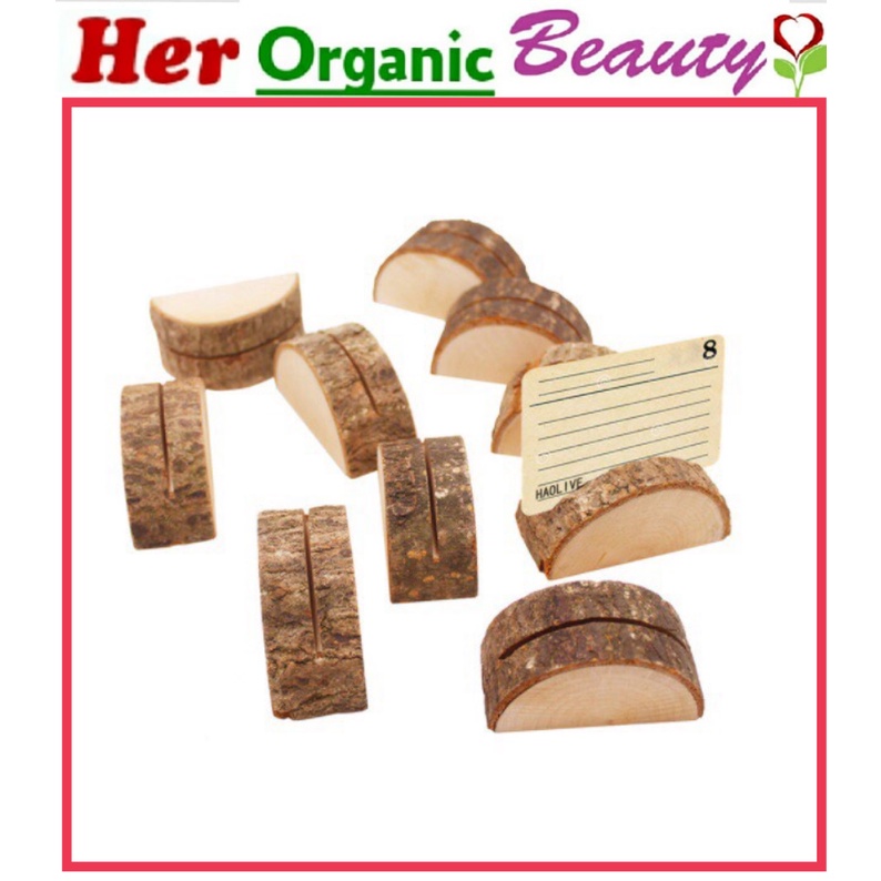 Natural Tree Stump Small Rustic Table Number Holders, Table Place Cards ...