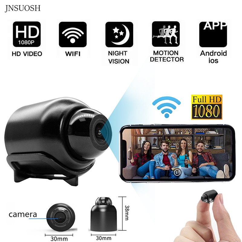 Small wifi mini spy camera, HD IR night vision 1080P family meeting DV ...