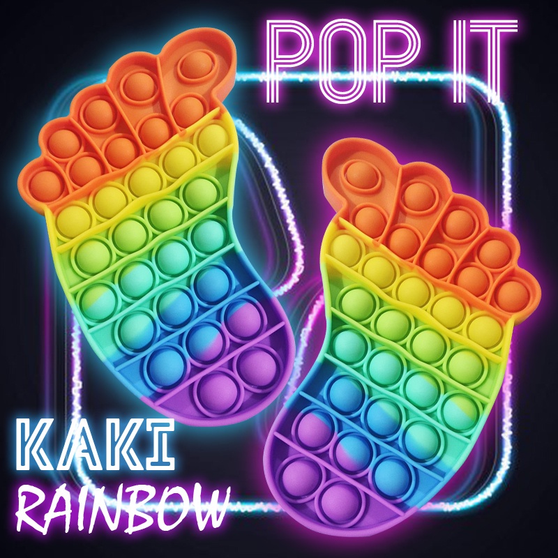 Lucur Pop it Rainbow Foot Children's Educational Toy Fidget Push Toys ...
