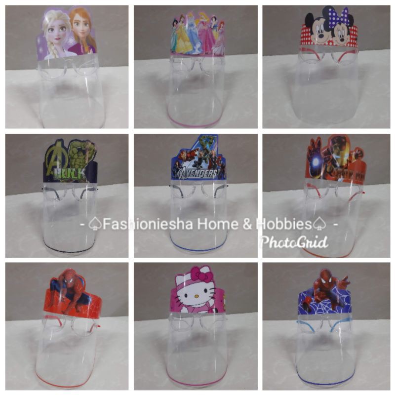 CARTOON FACE SHIELD FOR KIDS NO BOX | Shopee Philippines