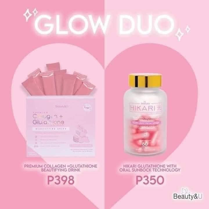 Beauty&U ️ Hikari & Collagen + Glutha Powdered Drink | Shopee Philippines