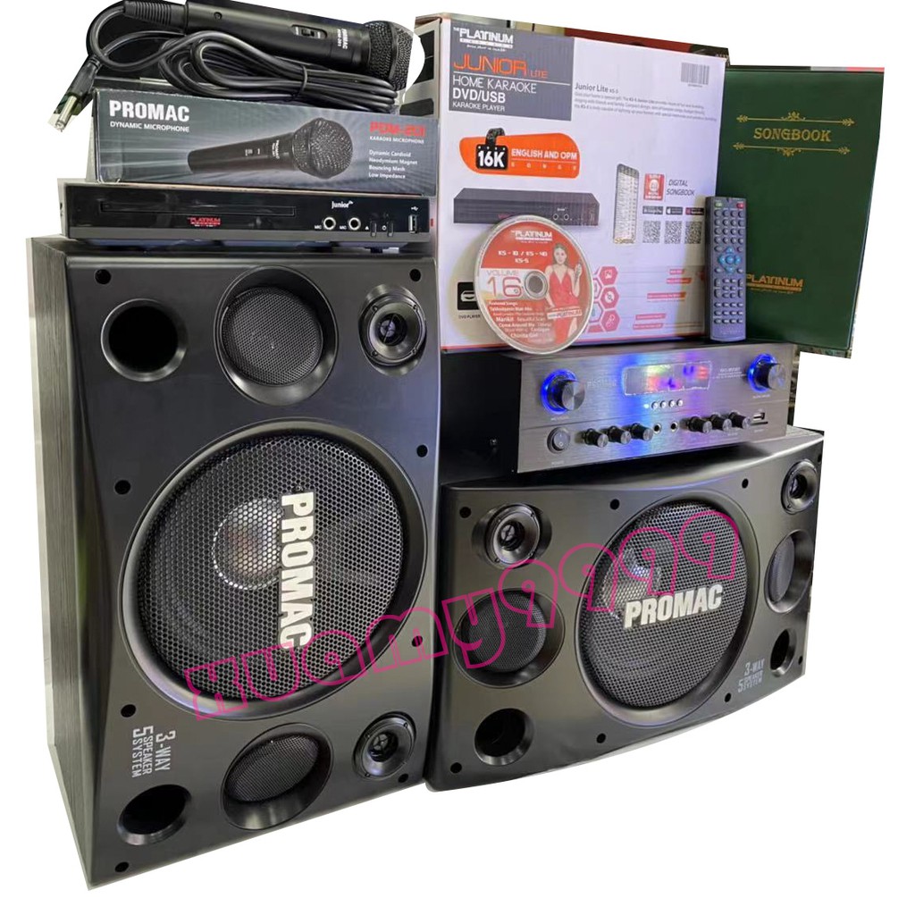 Promac KAS-850BT Karaoke Amplifier & Speaker /platinum junior lite home ...