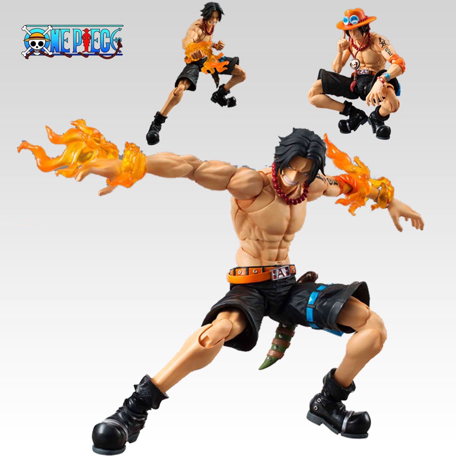 18cm One Piece Figma Luffy Ace VAH OnePiece Action Figure Brother Monkey D Luffy Portgas D. Ace ...