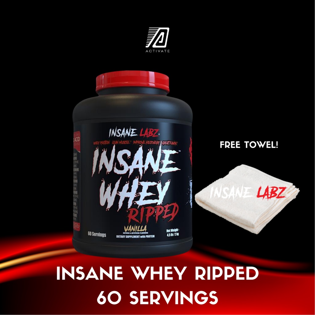 Insane Whey Ripped 60 Servings- 25g of protein by Insane Labz | Shopee ...