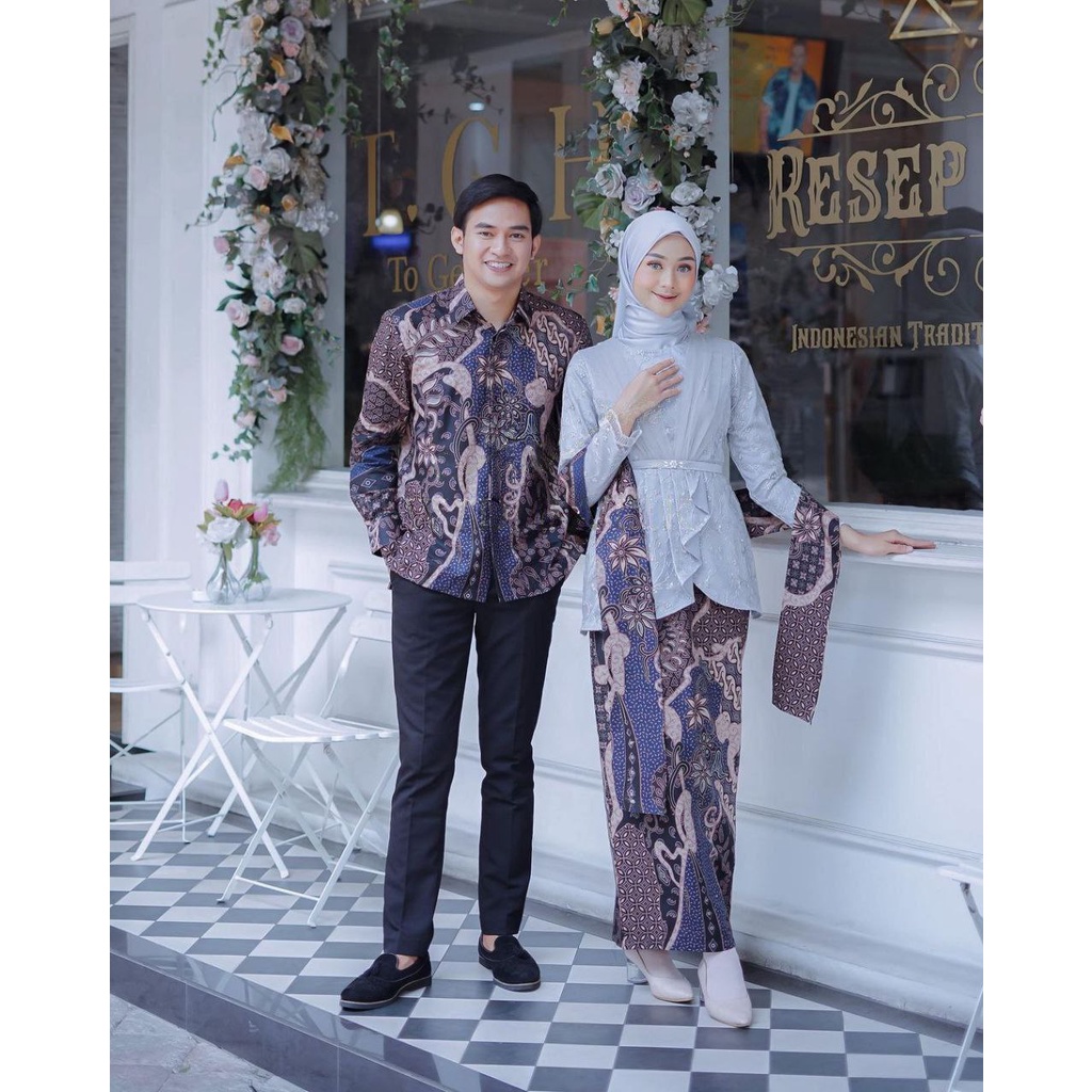 Batik Couple Kebaya Modern Kebaya Engagement Kebaya Graduation Kebaya ...