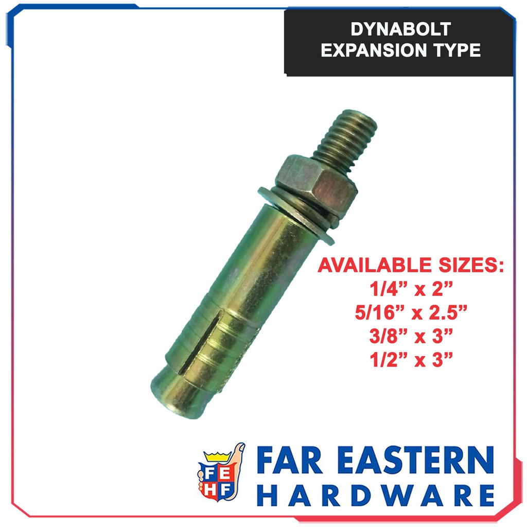 Dynabolt Expansion Type 1/4" | 5/16" | 3/8" | 1/2" Dyna Bolt | Shopee ...