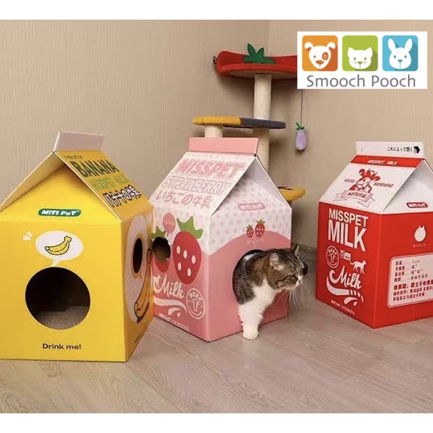 SP Corrugated Cat Box Scratcher Cat Milk Box | Shopee Philippines