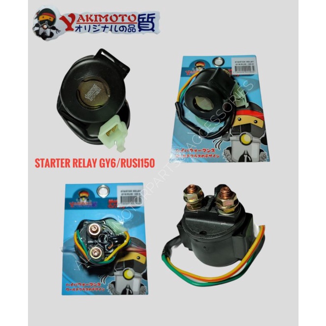 Motorcycle Starter Relay GY6 / RUSI 150 / UNIVERSAL YAKIMOTO Brand ...