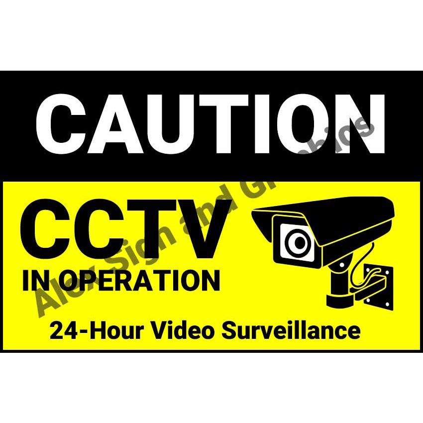 Caution: CCTV in Operation PVC Signage - A4 Size (7.5 x 11.25 inches ...