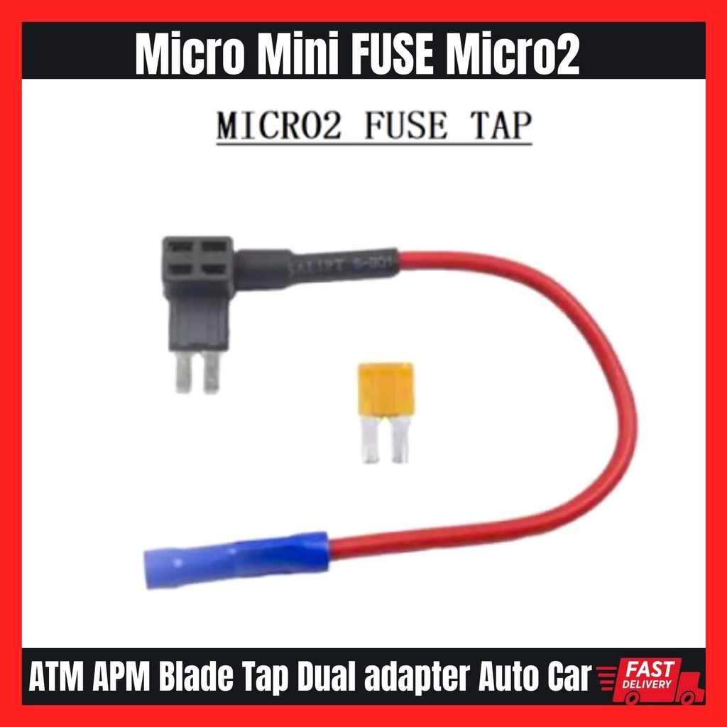Micro Mini FUSE Micro2 Add Circuit Fuse Holder ATM APM Blade Tap Dual ...