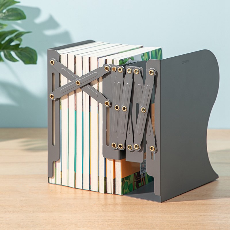 Deli Retractable Book Stand Adjustable Bookend Book Holder Office ...