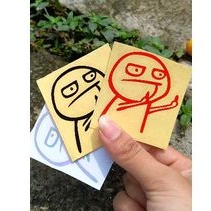 Cute animated middle finger fucek stickers / cool stickers | Shopee ...