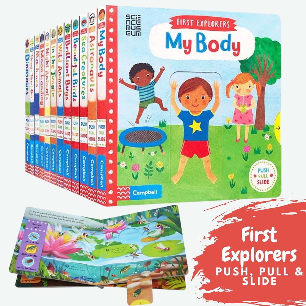 Campbell's FIRST EXPLORERS (Push, Pull and Slide Board Books) - On-hand ...
