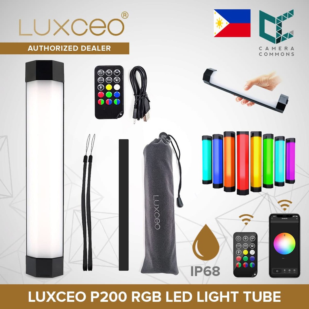 CLEARANCE LUXCEO P200 P100 LED RGB Soft Light Tube Waterproof Portable ...