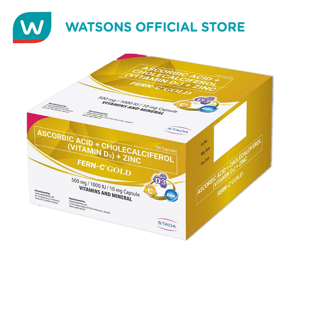 FERN-C Gold 500mg/1000 IU/ 10mg capsule (Sold per capsule) | Shopee ...