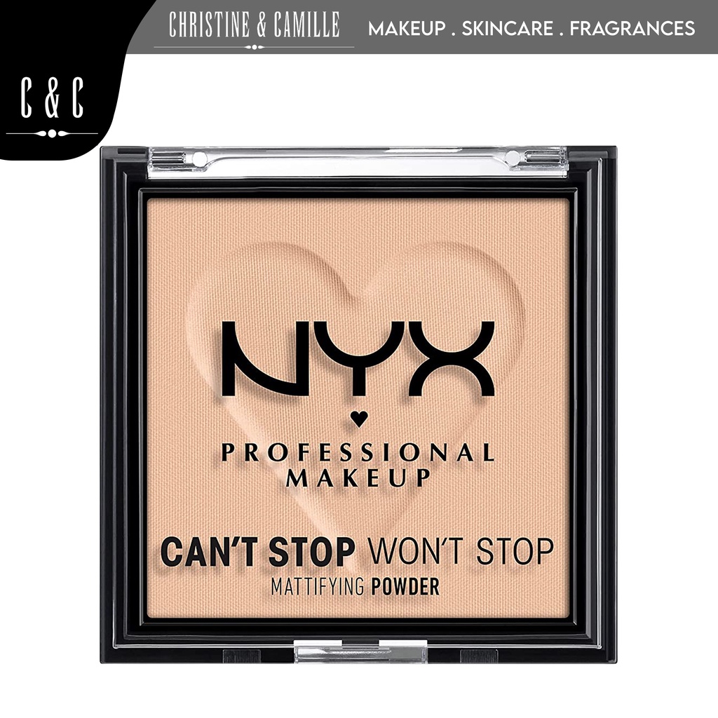 NYX Cant Stop Wont Stop Mattifying Pressed Powder 6g | Infused with Oil ...