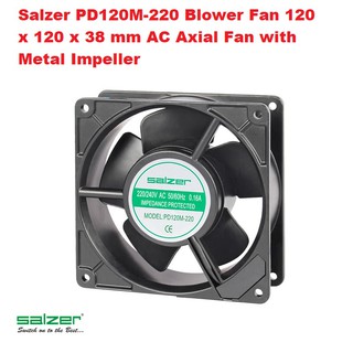 Salzer PD120M-220 Blower Fan 120 x 120 x 38mm AC Axial Fan with Metal Impeller 4.72 x 4.72 x 1 ...