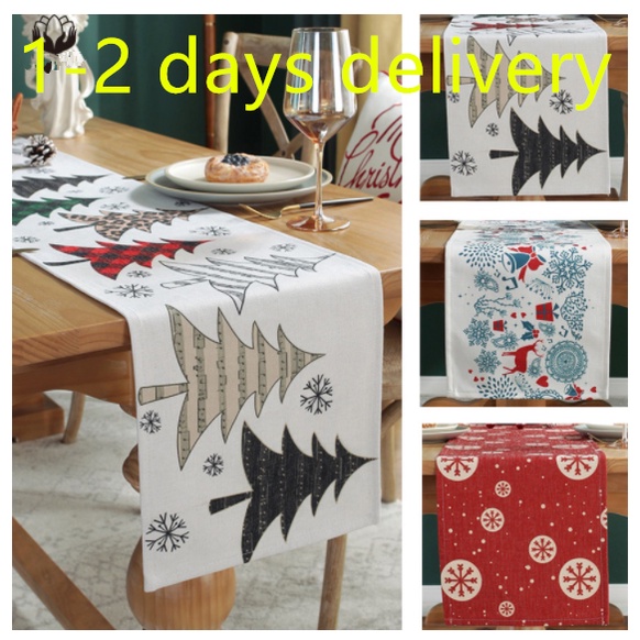 Burlap Cotton Linen Table Runner 4 6 8 10 Seater Farmhouse Table ...