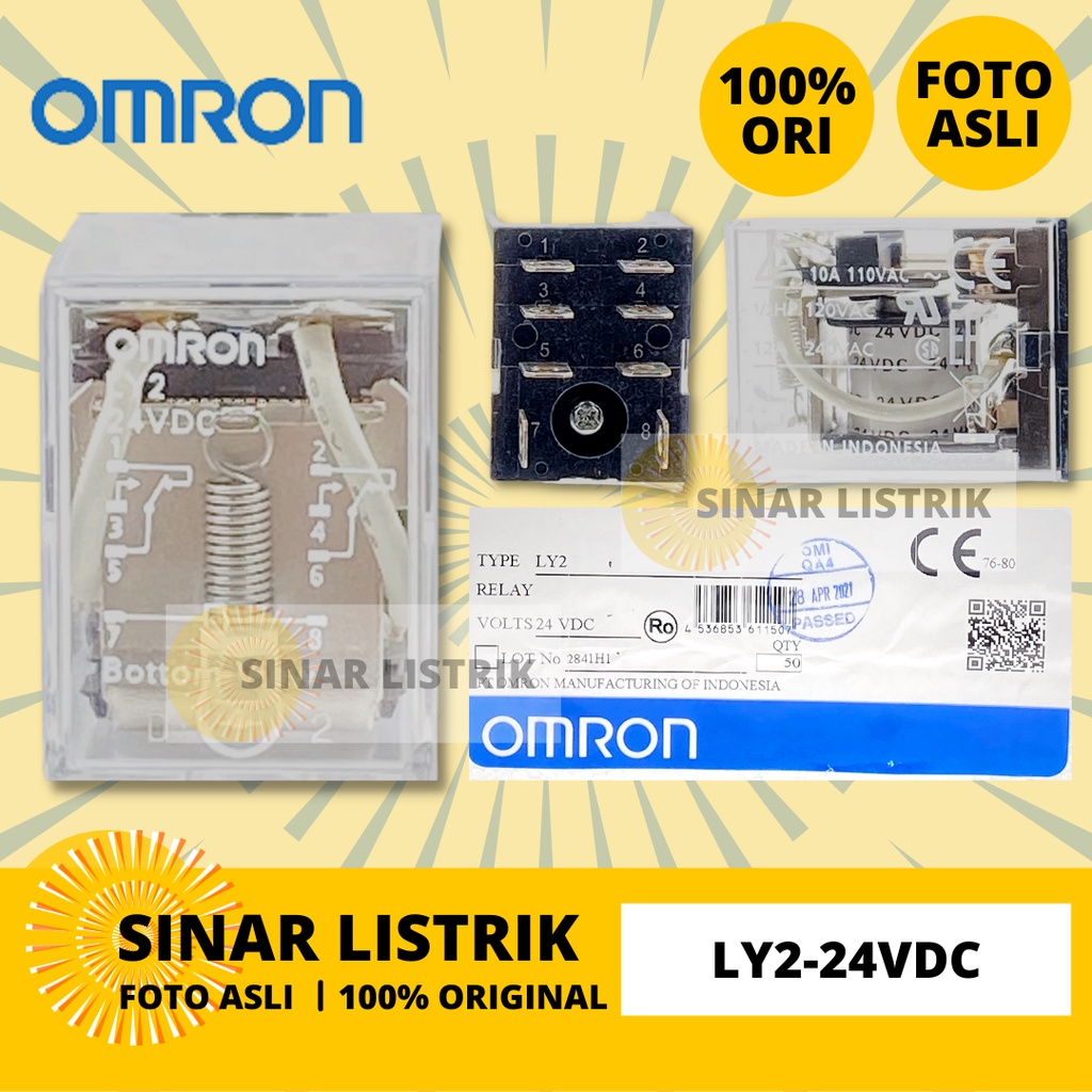 Omron RELAY LY2-24VDC LY2 24VDC 8PIN | Shopee Philippines