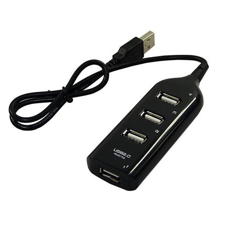 USB hub portable 4 port USB 2.0 extension computer adapter | Shopee ...