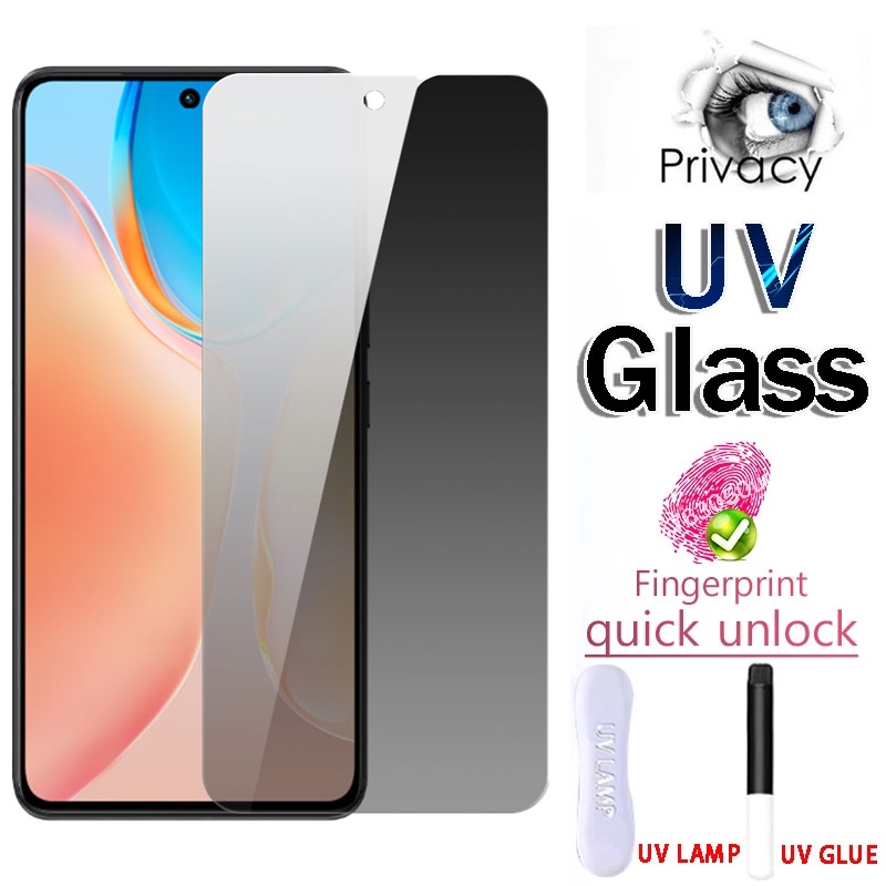 UV Glue Full Privacy Matte Tempered Glass Film For VIVO V40 Lite V30 V30E X100 X90 X80 X70 X60 ...