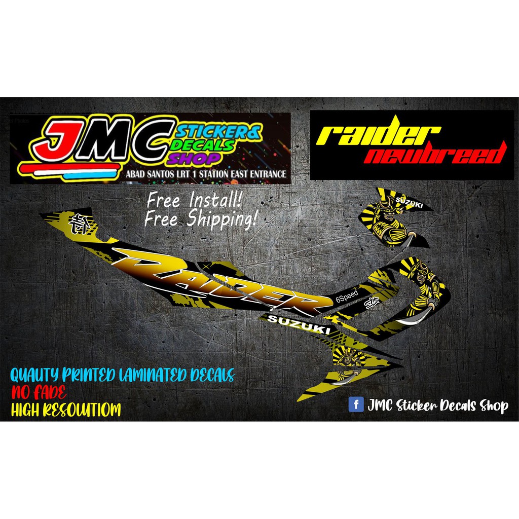 raider new breed full decals samurai decals | Shopee Philippines