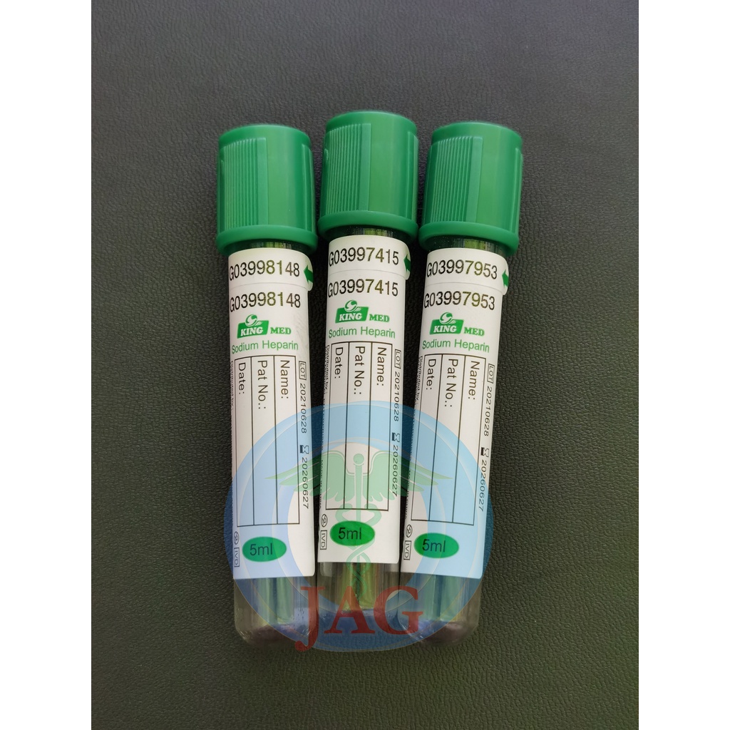 Vacutainer Tube | EDTA, Red, Black, Blue, Gray, Green, Yellow Top (1 PC ...
