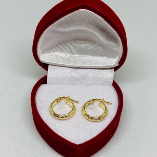 Earring Loop 18K Saudi Gold | Shopee Philippines