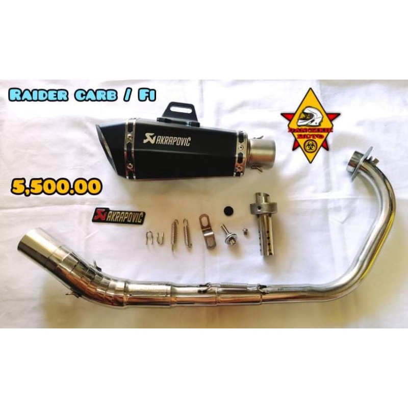 SUZUKI RAIDER 150 CARB/FI AKRAPOVIC HEXATIP FULL EXHAUST SYSTEM ...