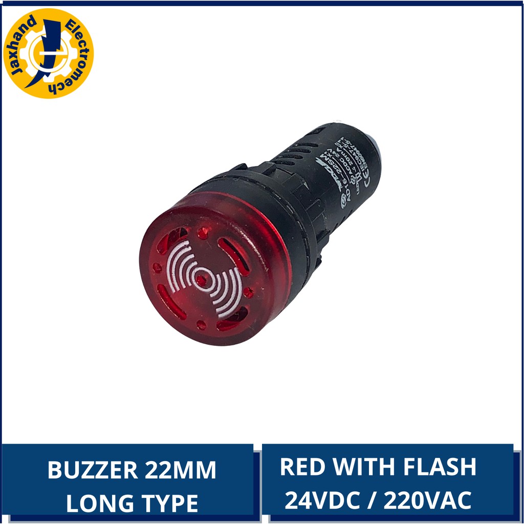 Buzzer 22mm Long Type, 24VDC / 220VAC with Red Flash | Shopee Philippines