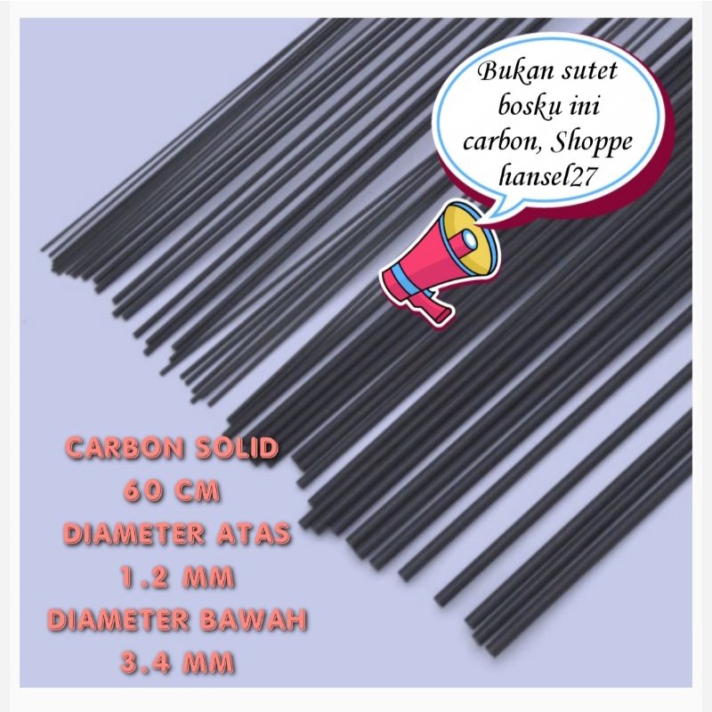 Imported solid Carbon 60 cm x 3.4 mm | Shopee Philippines