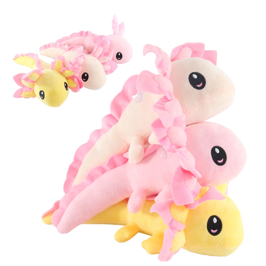 New Style Cute Cartoon Newt Doll Axolotl Plush Toy Hexagonal Dinosaur ...